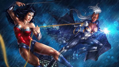 Wonder Woman Dc Comics Storm Marvel Comics Superhero