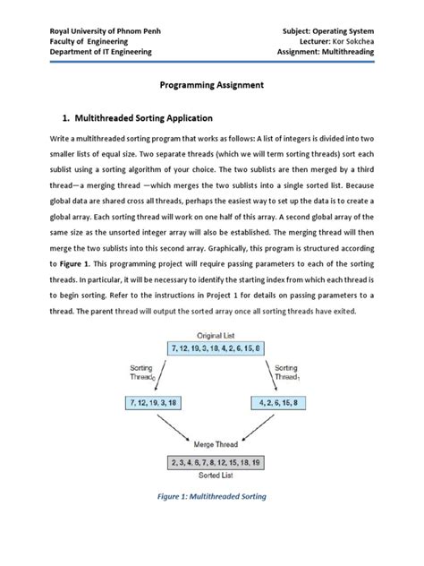 multithreading sorting assignment pdf thread computing programming
