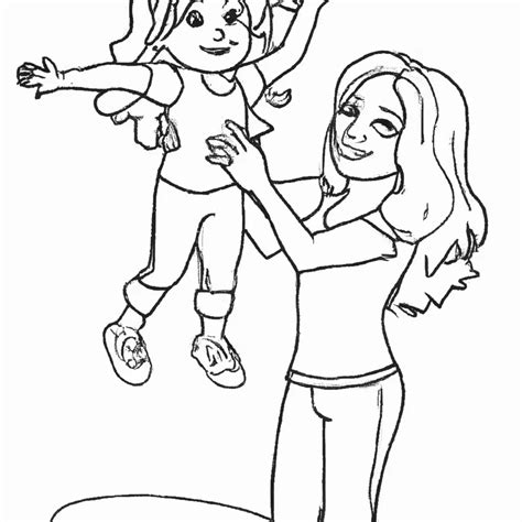 7 Desenhos de Mãe e Filha para Imprimir e Colorir