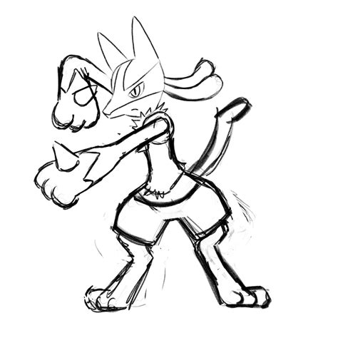 How To Draw Mega Lucario Easy