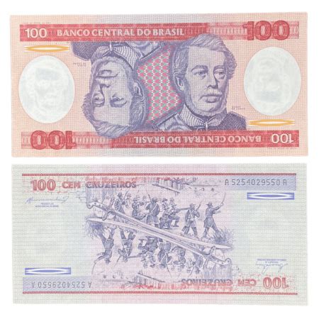 CÉDULA 100 Cruzeiros Reais CARIMBO Marcon Numismática