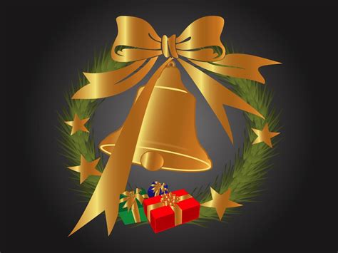 Golden Christmas Bells Wallpapers Wallpaper Cave
