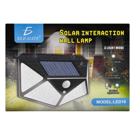 Lámpara led solar con reflector exterior para jardín sensor luz led 12