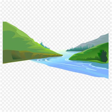 矢量山川河流绿色风景景色PNG图片素材下载 图片编号ynvargnd 免抠素材网