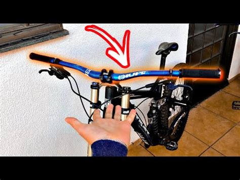 COLOQUEI UM GUIDÃO AZUL NA MINHA BIKE DE DOWNHILL YouTube