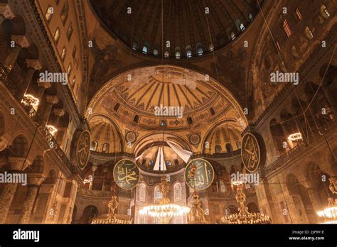 Islamic Background Interior Of Hagia Sophia Or Ayasofya Mosque