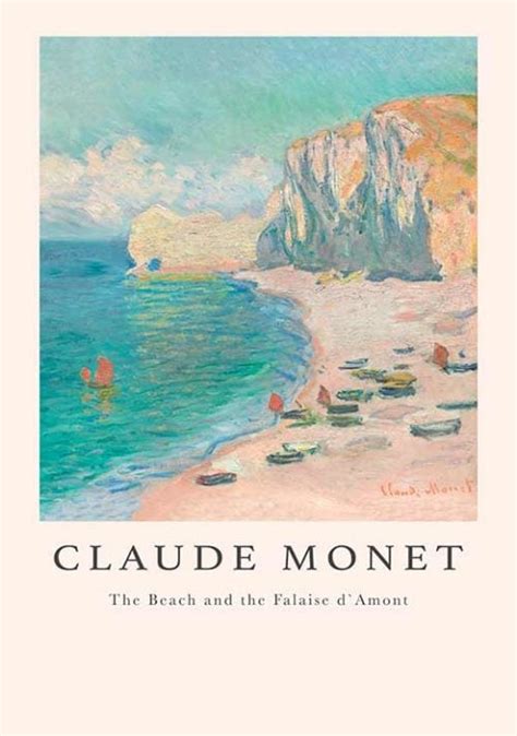Plakat The Beach And The Falaise D Amont Av Claude Monet STRAND OG