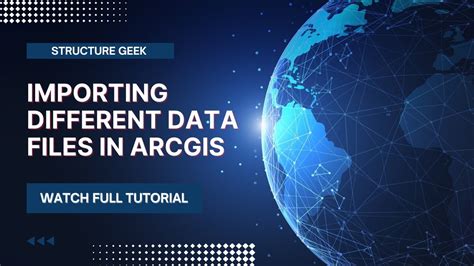 Importing Different Data Files In Arcgis Youtube