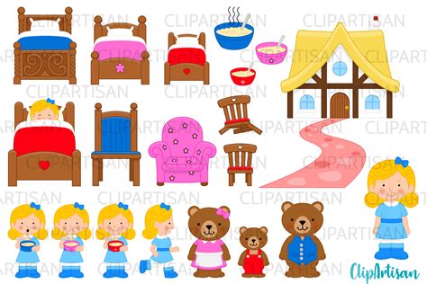 Goldilocks And The Three Bear Clipart