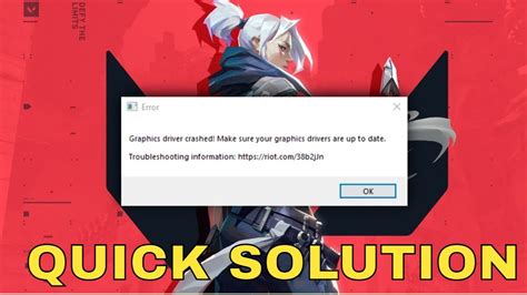 valorant fix graphics driver crashed valorant keeps crashing [solution] youtube