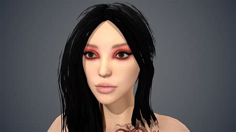 3D Character Woman Asian Nude Model TurboSquid 1821930
