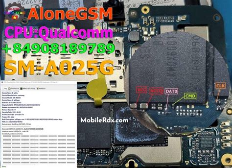 Samsung Galaxy A S A G Sp Emmc Pinout Test Point