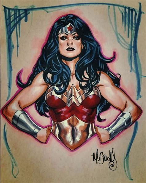 Wonder Woman By Mark Brooks In Andrea Codebue S Commission Comic Art