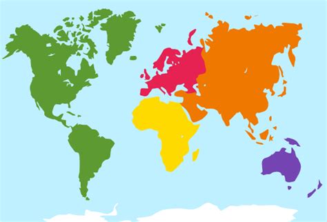 Placer Les Grands Continents Sur La Carte Du Monde Ce Exercice