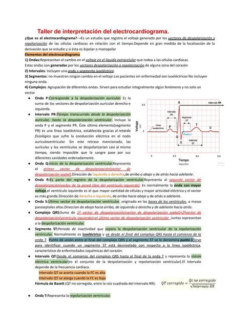 Taller de interpretación del electrocardiograma Dra en proceso uDocz