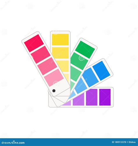 Pantone Color Palette Guide Colour Swatch Stock Vector Illustration