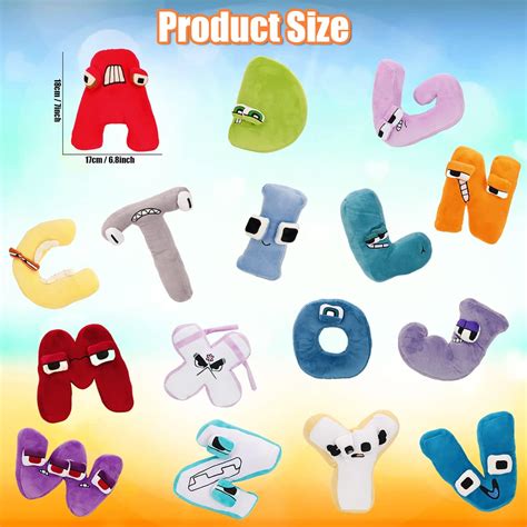 Dnseviul Alphabet Lore Juguetes De Peluche 26 Piezas De Peluche Del