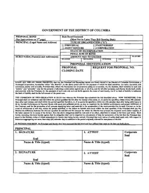 Fillable Online Bid Bond Form Pdf Fax Email Print PdfFiller