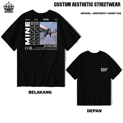 Jual Kaos Custom Foto Aesthetic C36 Kaos Sablon Satuan Kaos Sablon