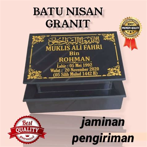 BATU NISAN MAKAM GRANIT FULL DUDUKAN UKURAN 20 X 30 Lazada Indonesia