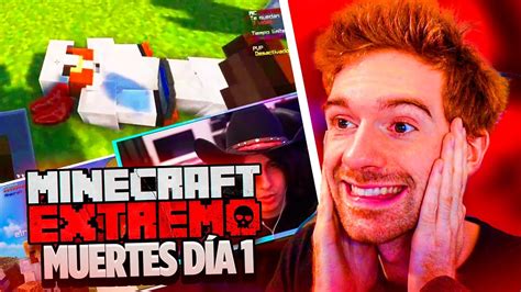 Reacci N A Todas Las Muertes En Minecraft Extremo Dia Youtube