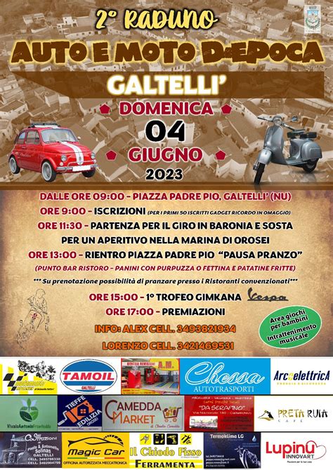 2 RADUNO AUTO E MOTO DEPOCA GALTELLI Autoraduni It La Guida Dei