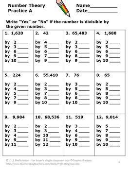 Divisibility Rule Worksheets