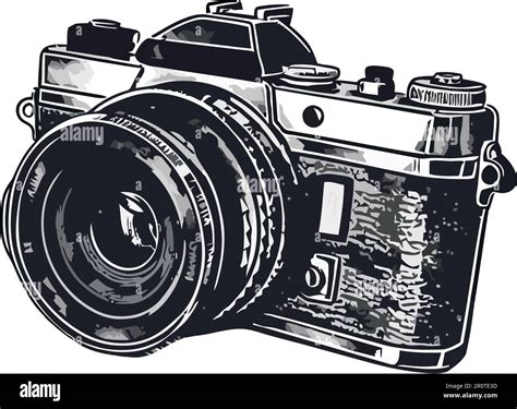Old Fashioned Camera Design Illustration Over White Stock Vector Image