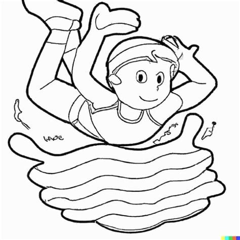 15 Desenhos de Natação para Imprimir e Colorir Pintar