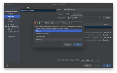 Configuring IntelliJ IDEA JxBrowser