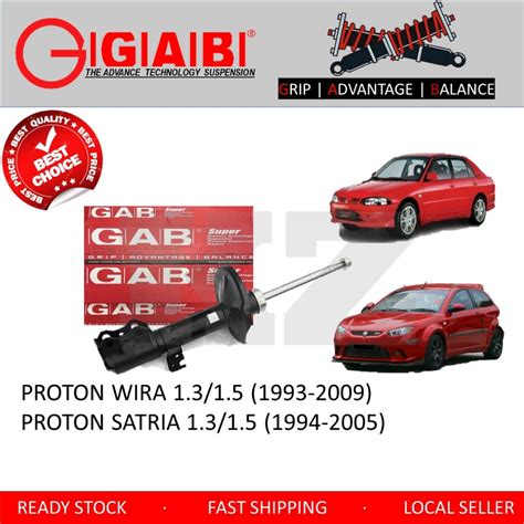 ORIGINAL GAB SUPER FRONT ABSORBER REAR ABSORBER PROTON WIRA 1 3 1 5