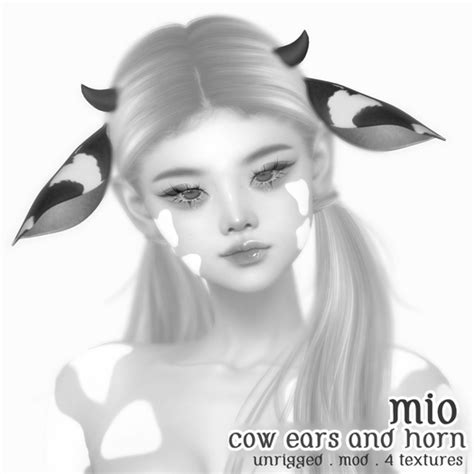 Second Life Marketplace Demo Mio Cow Ears And Horn