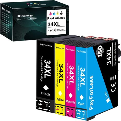 PayForLess 34 34XL Druckerpatronen kompatibel für Epson Workforce Pro