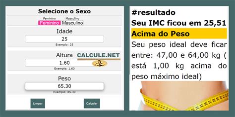 Calcular IMC E Peso Ideal Calcule Net