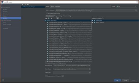 spring how to generate a runnable artifact with modules in intellij classnotfoundexception