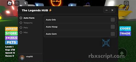 Legends Of Speed Auto Farm Auto Orb Auto Gem