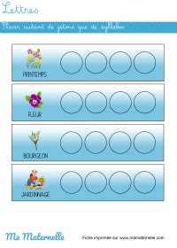 Lettres Retrouver La Bonne Syllabe Ma Maternelle