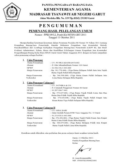 Detail Contoh Kop Surat Kementerian Agama Koleksi Nomer