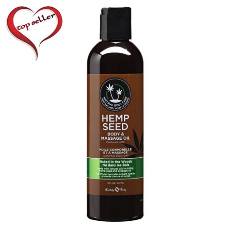EB4005 8 Oz Hemp Seed Massage Oil Naked In The Woods Ultra Love
