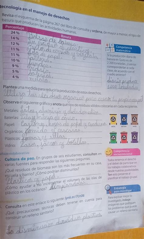 D D ación formativa 8 tecnología en el manejo de desechos Revisa el
