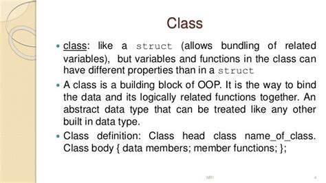 classes and objects in c