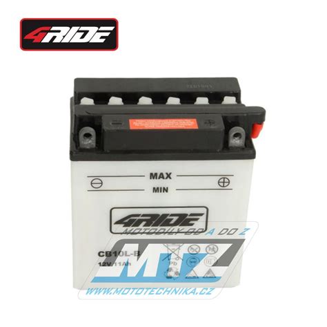 Baterie akumulátor motocyklový 4RIDE CB10L B 12V 10Ah MTZ