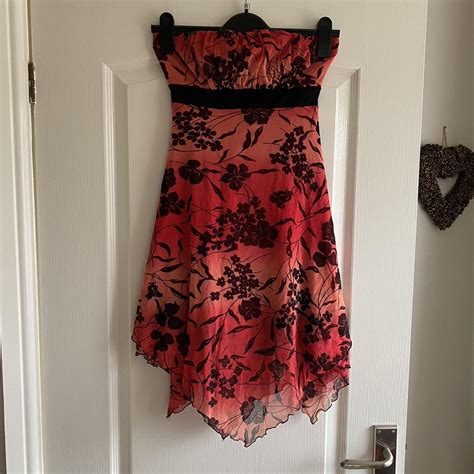 Jane Norman Women S Red And Black Dress Depop