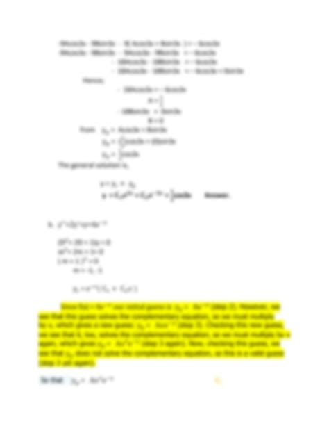 solution solution non homogeneous linear differential equations with constant coefficients