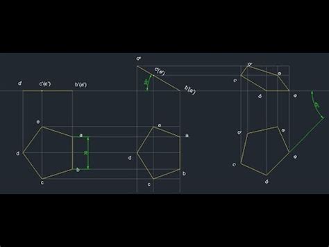 Projection Of Planes Engineering Graphics Problem 1 Using AutoCAD