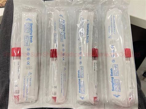 Disposable Medical Test Viral Vtm Transport Media Tube With Flocked