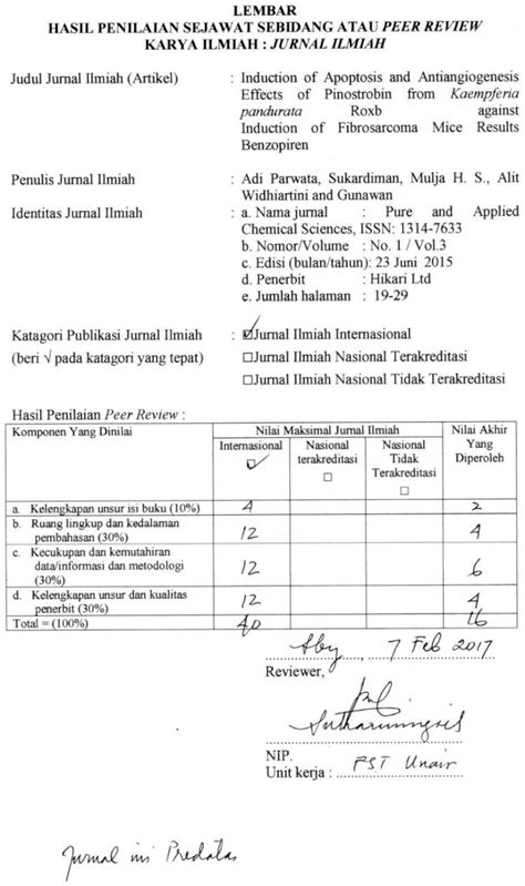 PDF LEMBAR HASIL PENILAIAN SEJAWAT SEBIDANG ATAU KARYA ILMIAH