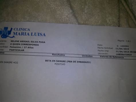 Laboratorio Pruebas De Embarazo Positivas De Sangre Para Editar Pdf