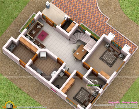 House Floor Plan With 3d Elevation 30x60 House Plan Elevation 3d View