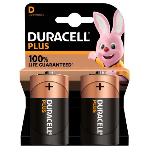 Duracell Plus Type D Alkaline Batteries